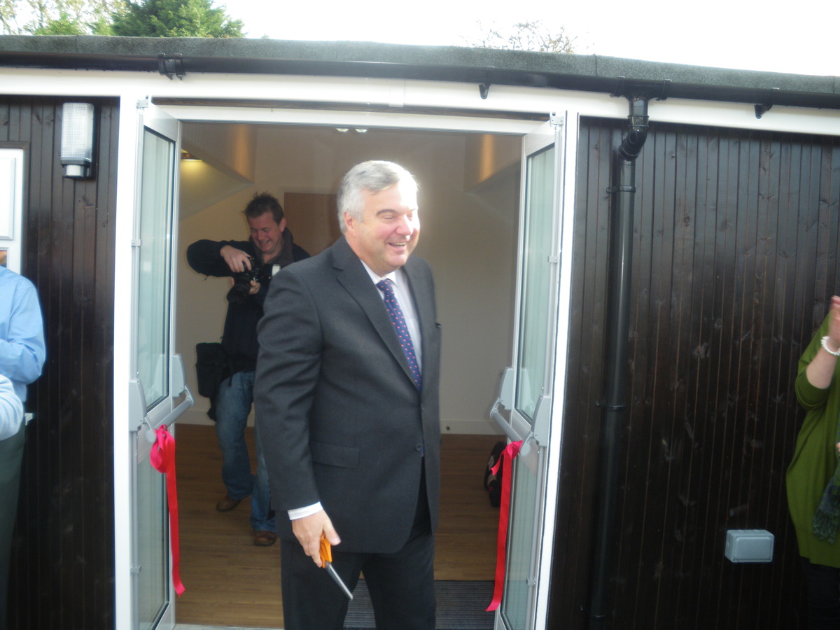 Oliver Heald MP Cutting the Ribbon - Tewin Village